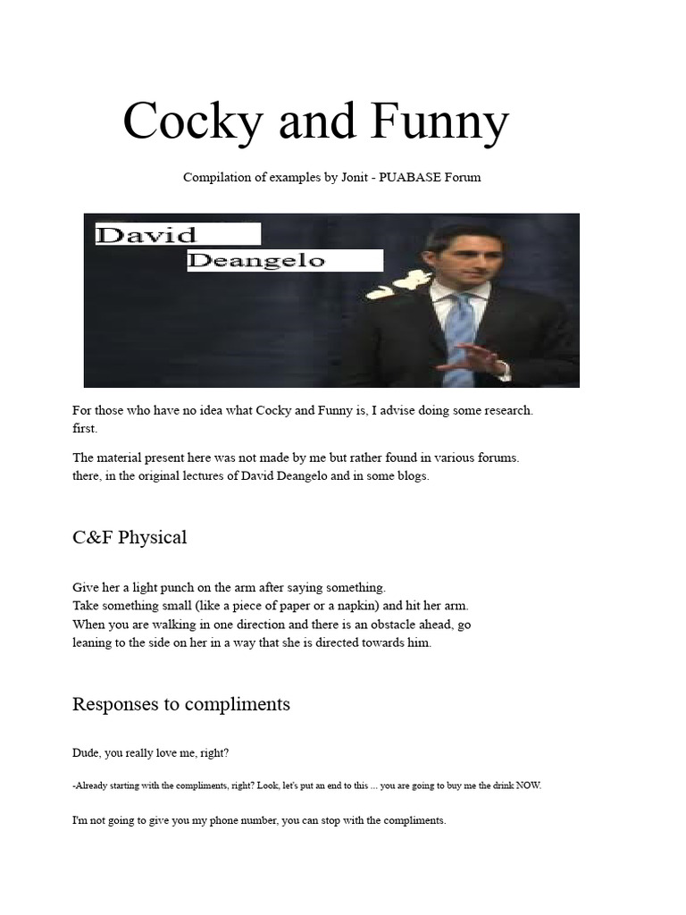 Cocky and Funny: Flirting Techniques | PDF