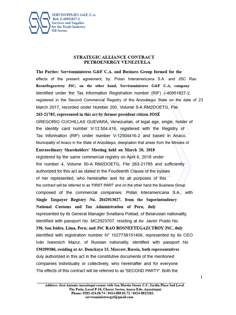 Strategic Alliance in Oil Sector | PDF | Natural Gas | Payments