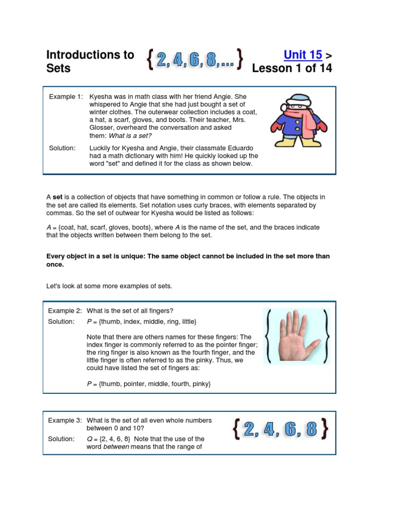 Introductions To Sets | PDF | Set (Mathematics) | Logic