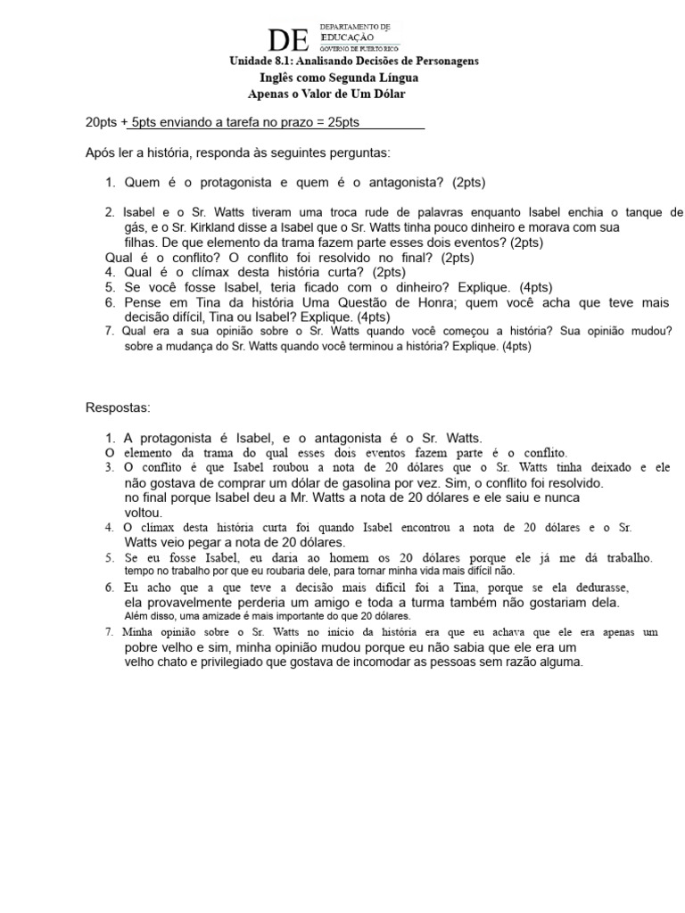 Uma pergunta que vale dólares 2 | PDF