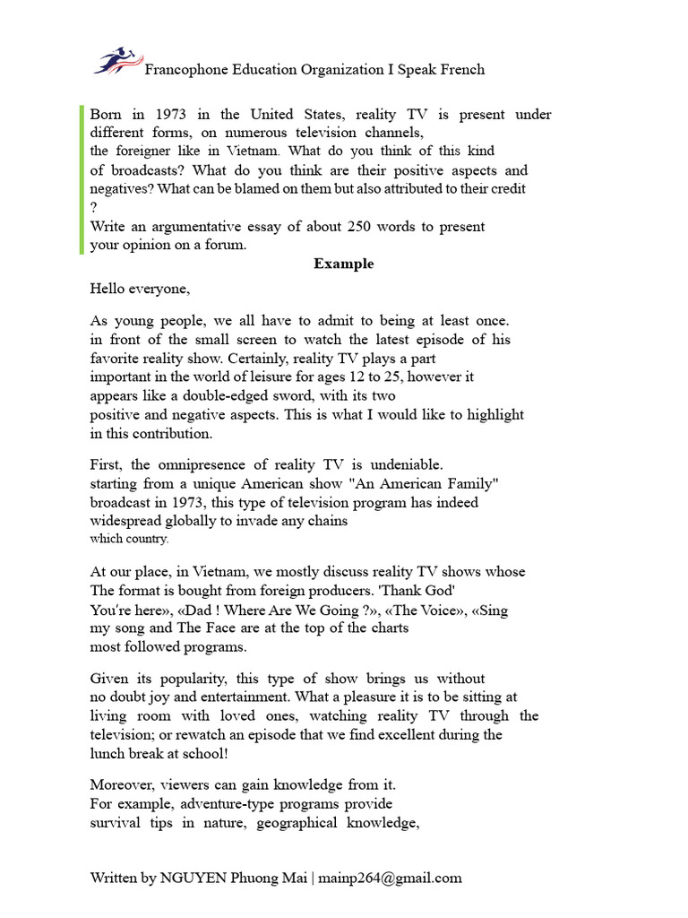 Reality TV: Pros and Cons Explained | PDF | Reality Television | Reality