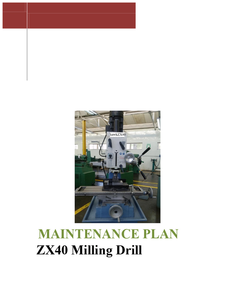 Maintenance Manual For Generic Chinese Milling-Drilling Machine ZX40 ...