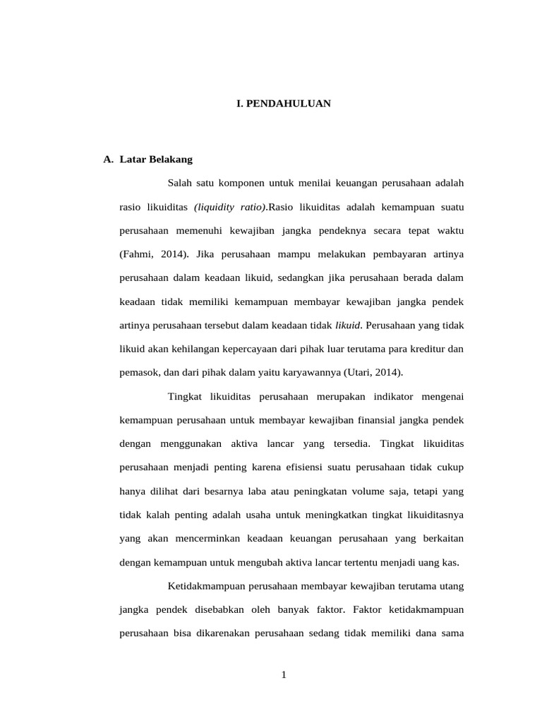Pengaruh Perputaran Kas dan Likuiditas LQ45 | PDF