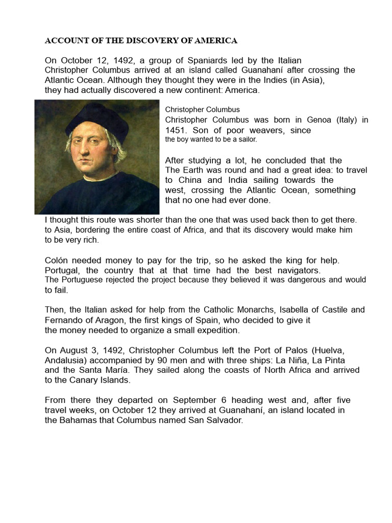 Funding Columbus's 1492 Voyage | PDF | Christopher Columbus | Voyages ...