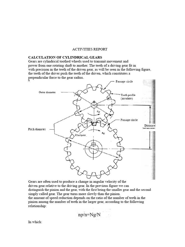 Cylindrical Gear Calculation Guide | PDF | Gear | Circle