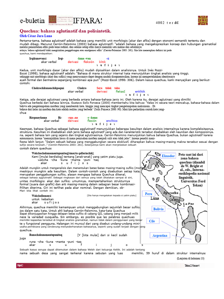 El-Quechua Contoh Kata Aglutinatif PDF | PDF