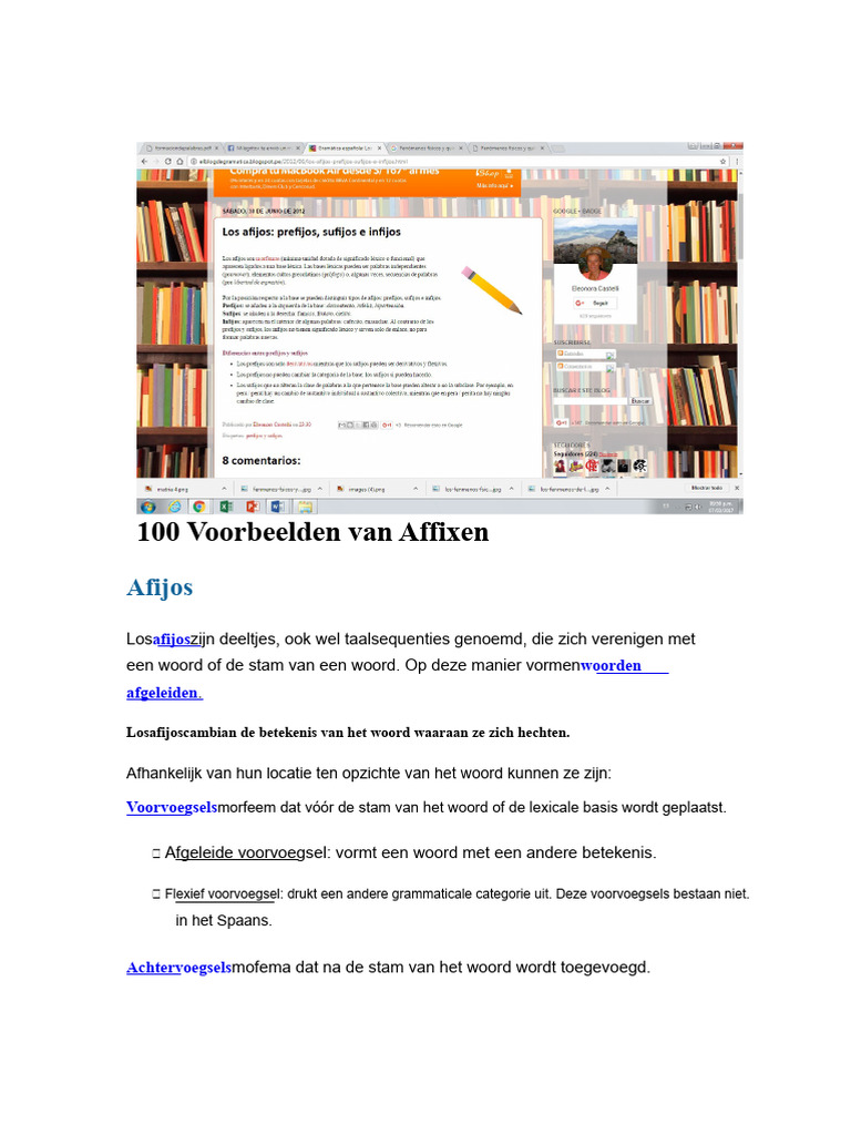 100 Voorbeelden Van Affixen | PDF