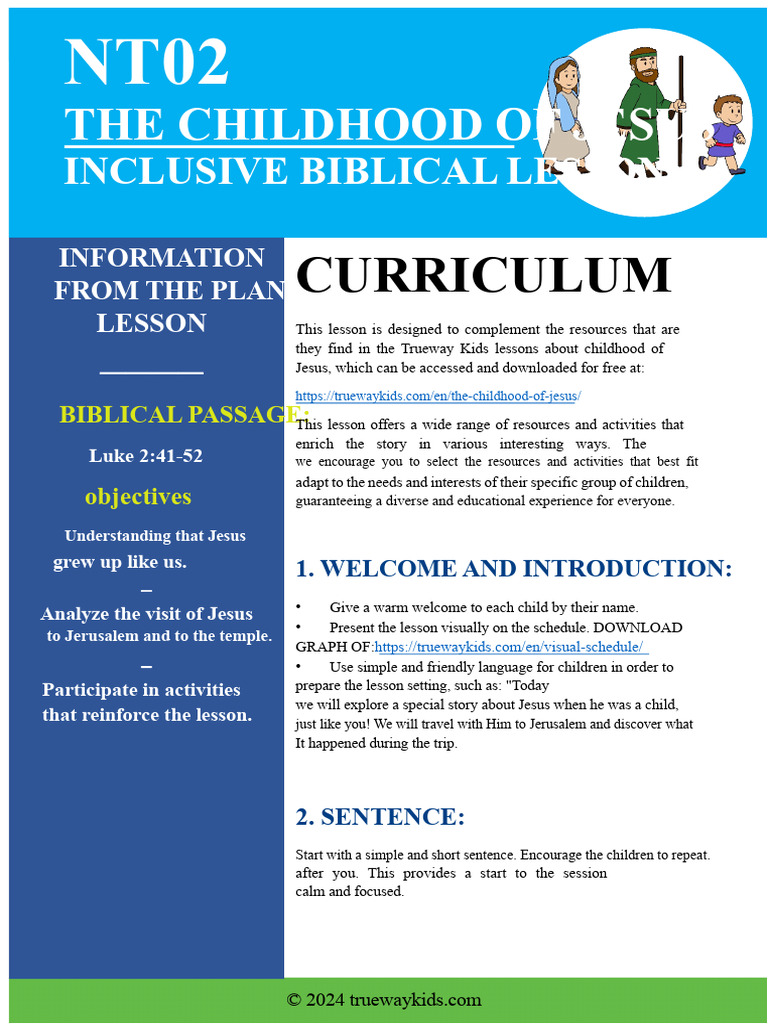 Nt02 - The Childhood of Jesus - Inclusive Bible Lesson | PDF | Jesus ...