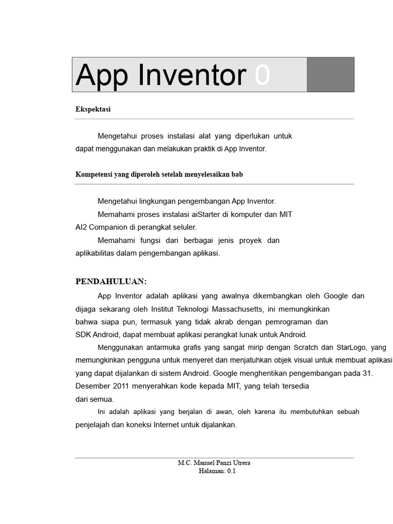 Pengenalan App Inventor | PDF