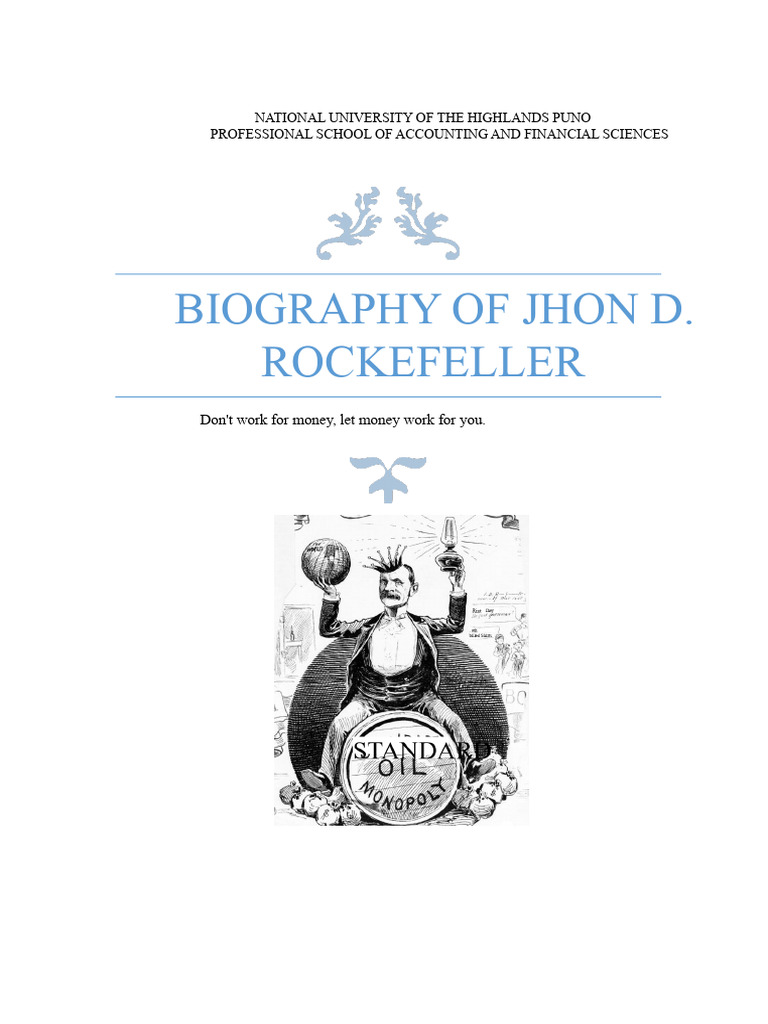 John D. Rockefeller: Early Life and Career | PDF | John D. Rockefeller ...