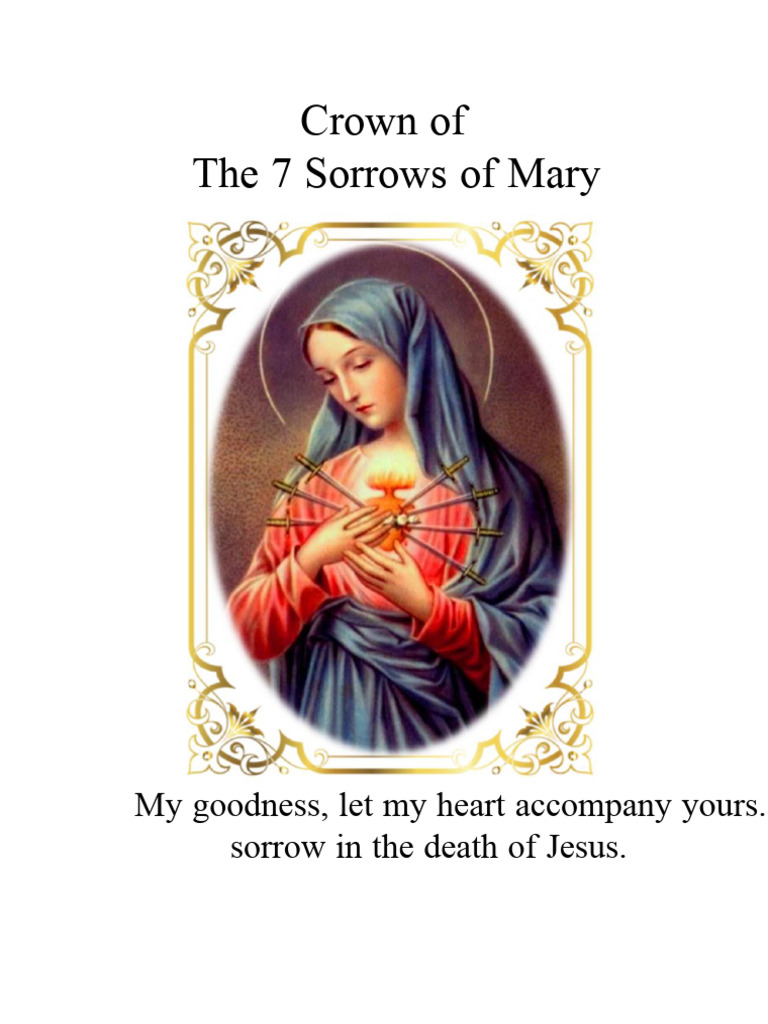 Crown of the 7 Sorrows of Mary Prayer Guide | PDF | Mary, Mother Of ...