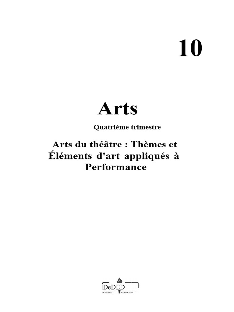 Arts du théâtre : Éléments et thèmes | PDF | Théâtre | Performance ...