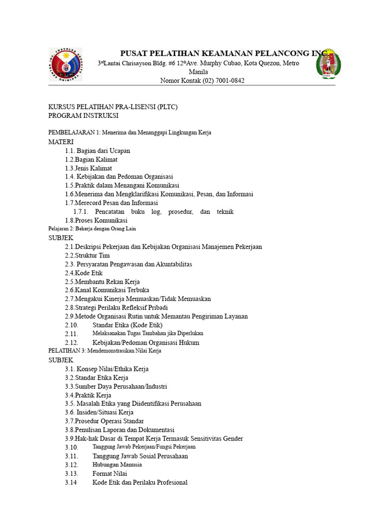 Kursus PLTC | PDF