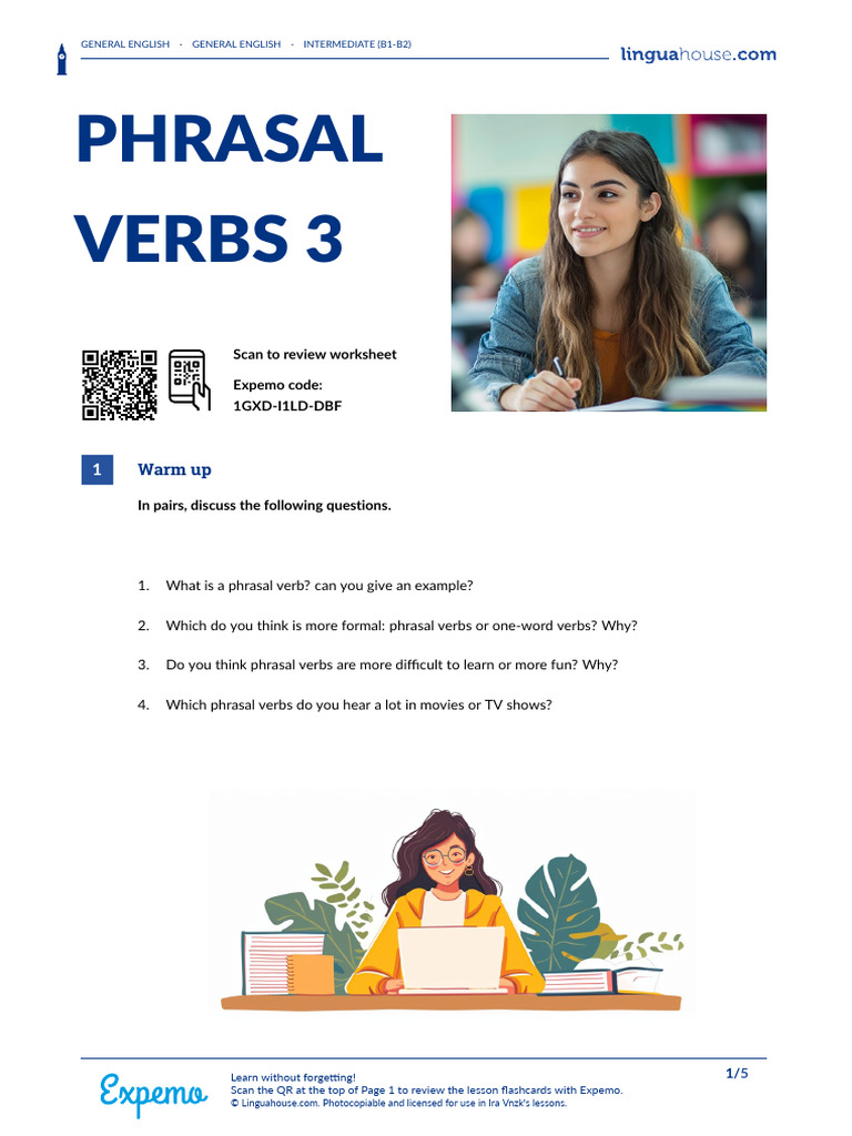Phrasal Verbs Practice for B1-B2 Learners | PDF | Linguistics