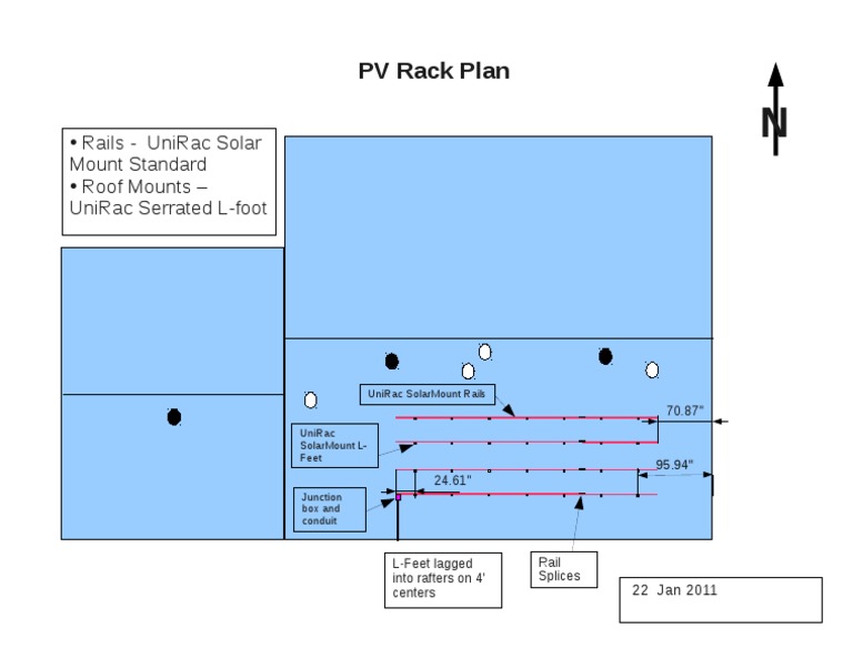 UniRac Solar Mount Installation Plan | PDF