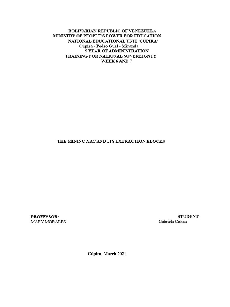The Mining Arc and Its Exploitation Blocks | PDF