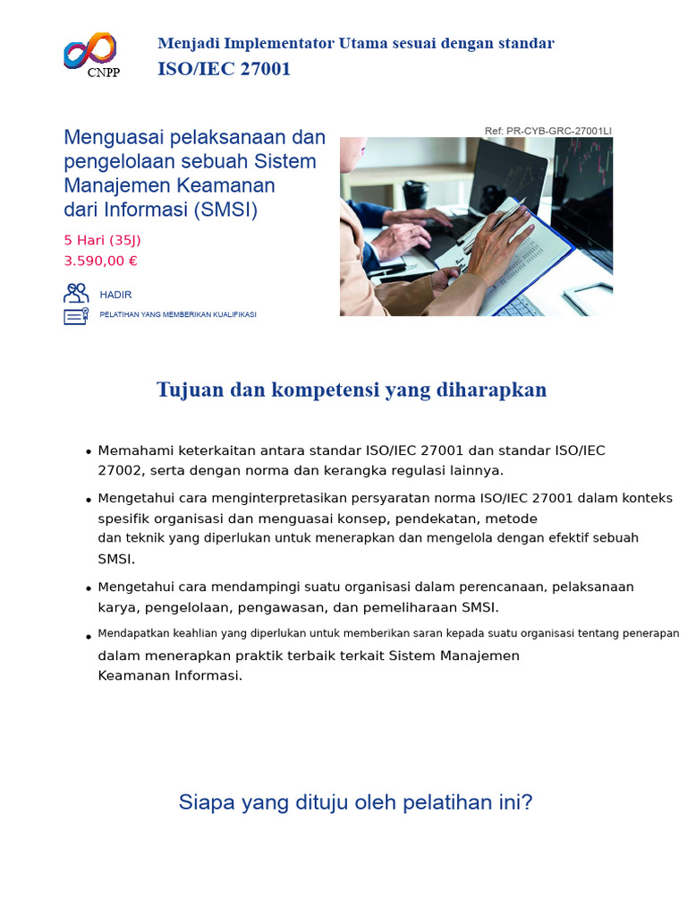 Menjadi Implementator Utama Menurut Standar ISO/IEC 27001 | PDF