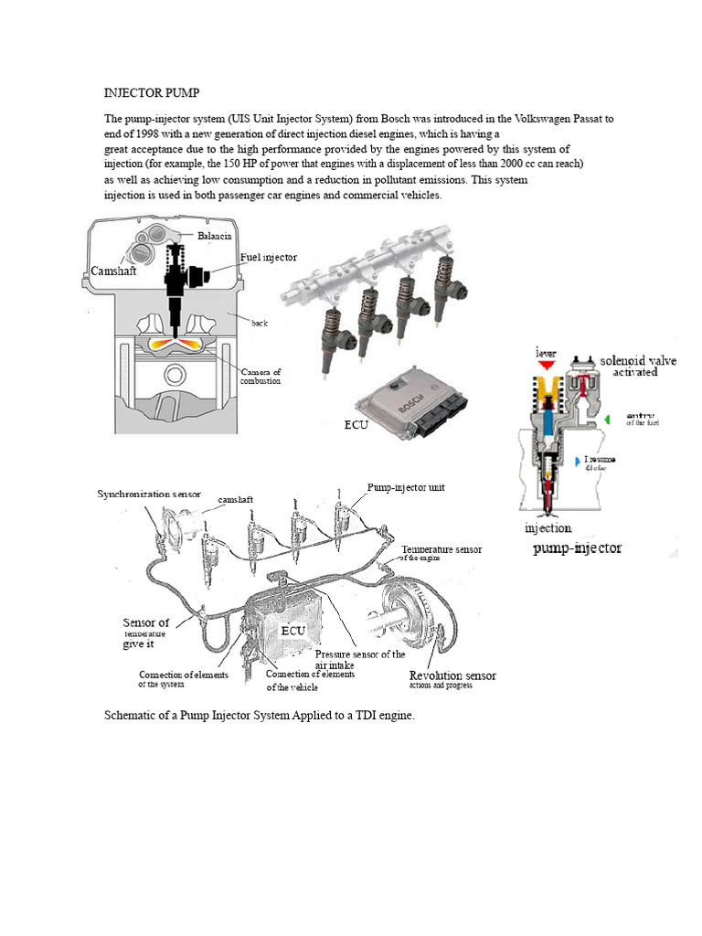 Bosch UIS Injector Pump Overview | PDF | Fuel Injection | Diesel Engine