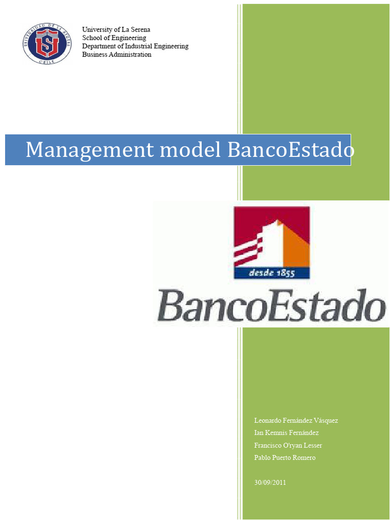 BancoEstado Management Model Analysis | PDF | Banks | Internal Control