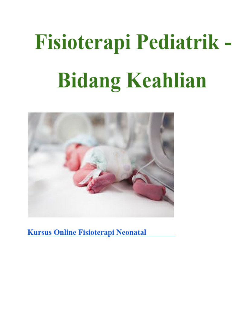 Fisioterapi Pediatrik: Perawatan Anak dan Remaja | PDF