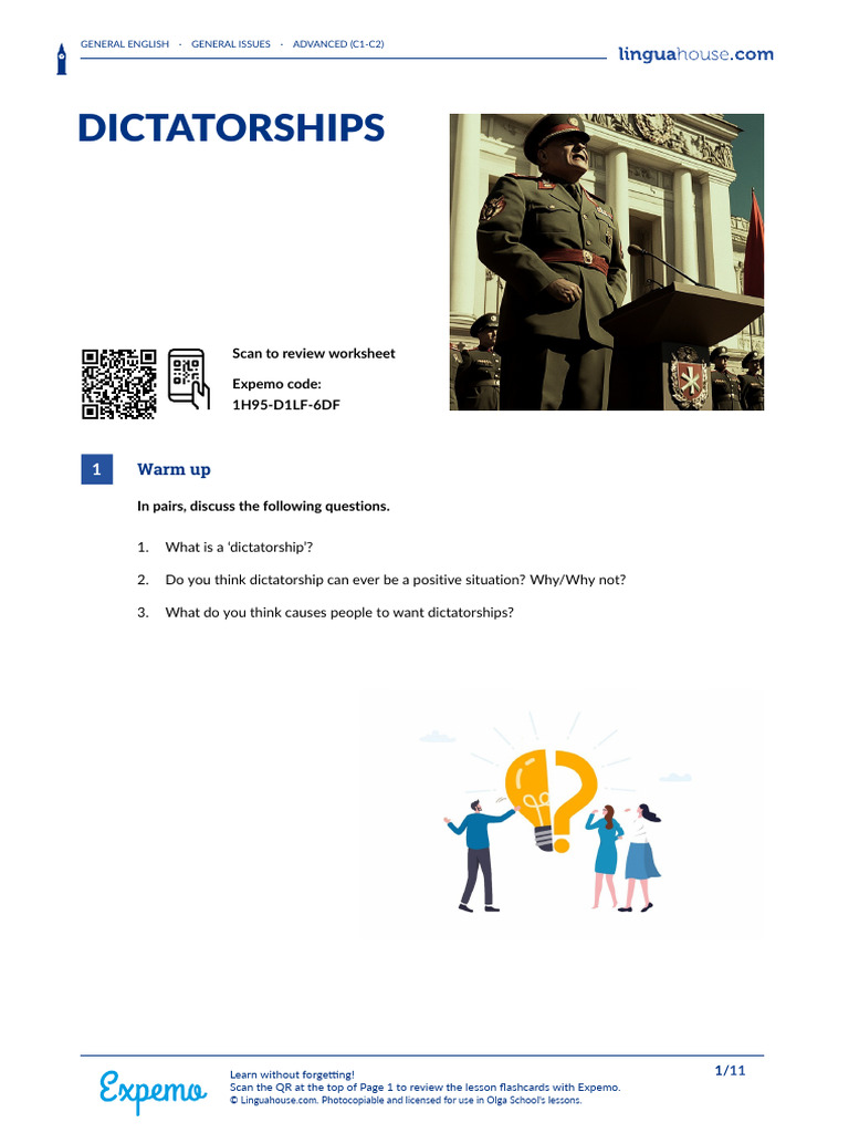 Understanding Dictatorships in English | PDF | Augusto Pinochet ...