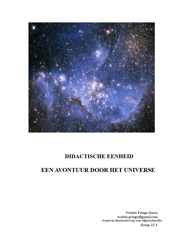 Didactische Eenheid "Het Universum" | PDF