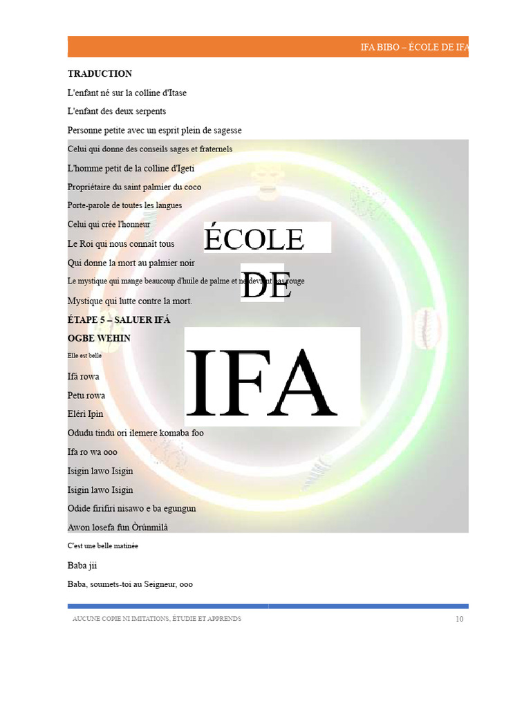 Ifa Bibo Classe 3-1 | PDF