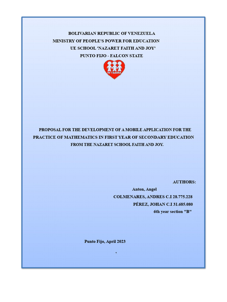 Mobile App Proposal for Math Practice | PDF | Educational Technology ...