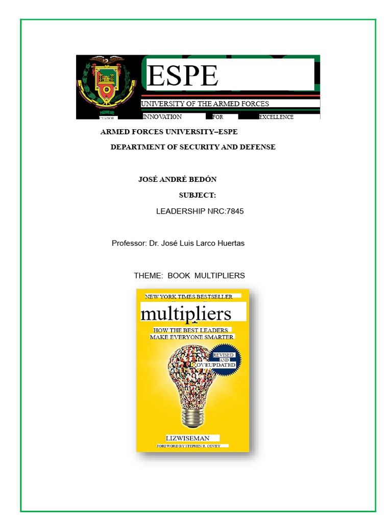 Jose Bedón - Multipliers | PDF