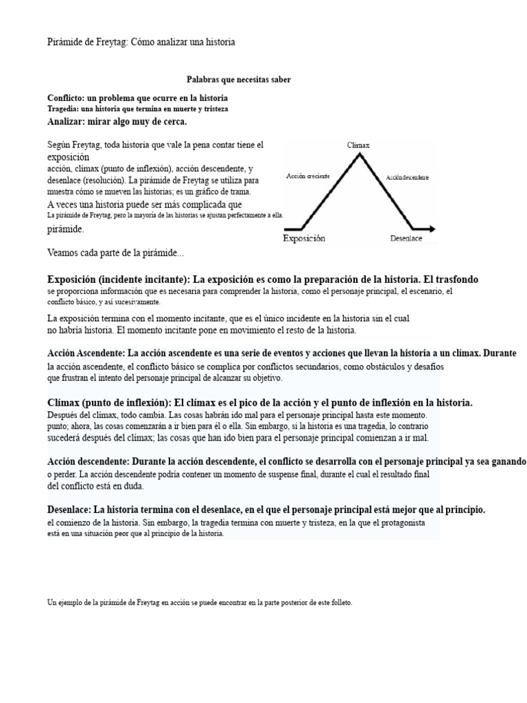Análisis de la Pirámide de Freytag | PDF