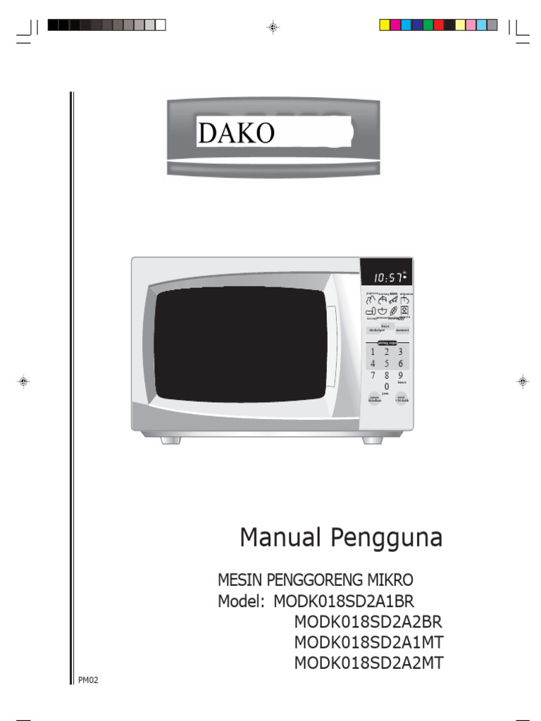 Manual Microwave Digital 18 Liter MODK018SD2A1BR | PDF