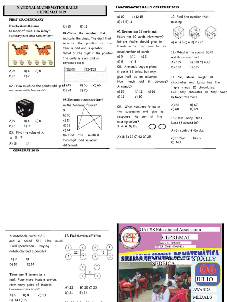 Mathematics Exam - Rally 2019 | PDF | Mathematics | Arithmetic