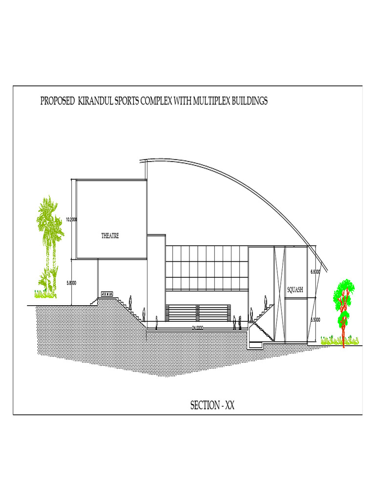 Proposed Kirandul Sports Complex With Multiplex Buildings: Section - XX ...