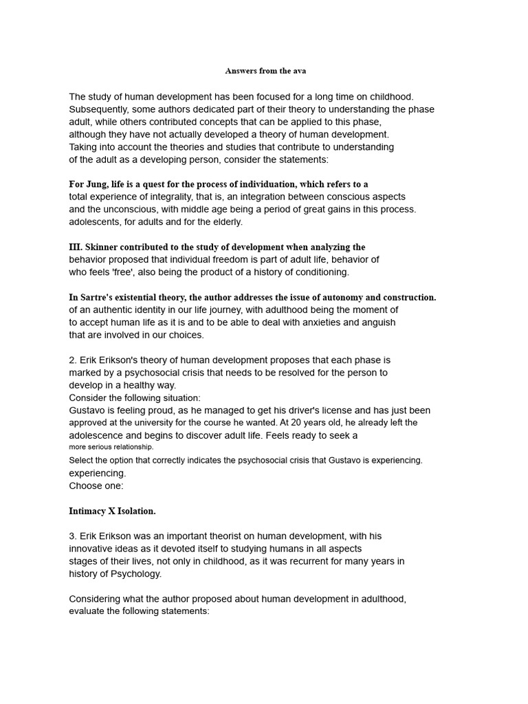 Answers from Unit 3 Session 2 of Ava Measures and Psychological ...