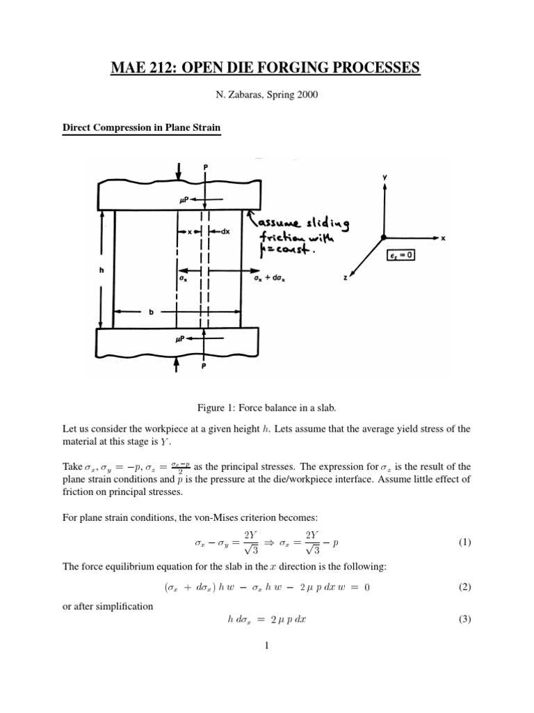 Open Die Forging Calculate | PDF | Forging | Yield (Engineering)