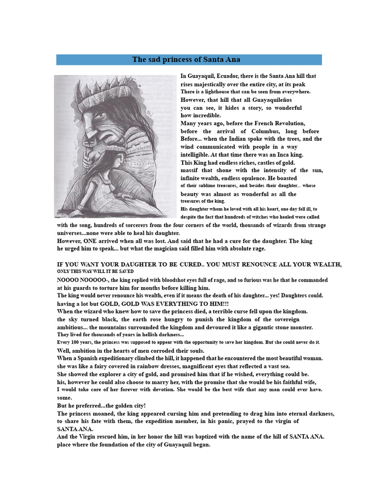 The Legend of Santa Ana's Princess | PDF | Fairy Tales | Folklore