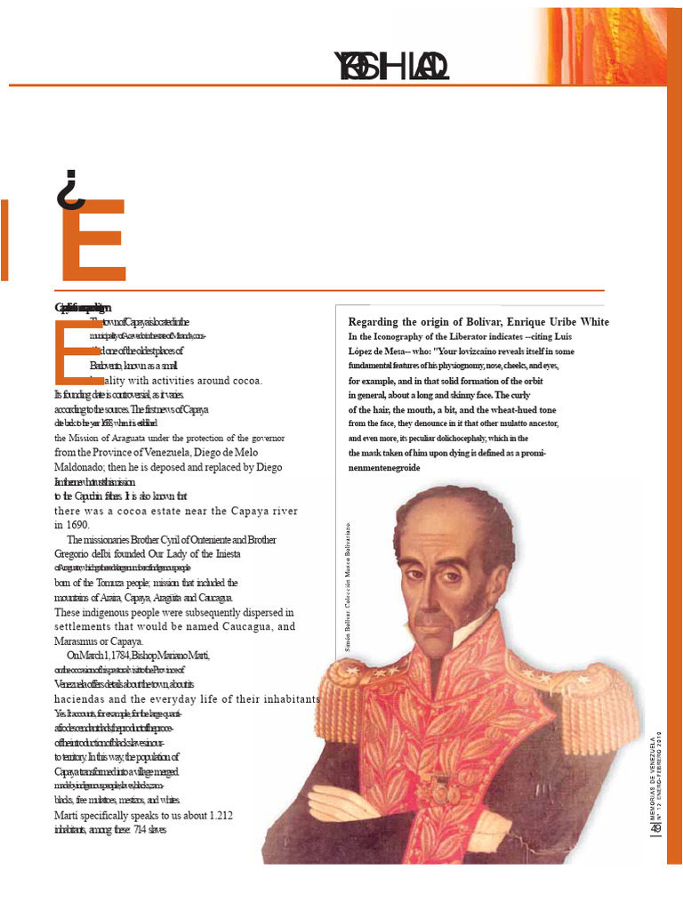 Bolivar Was Born in Capaya PDF | PDF