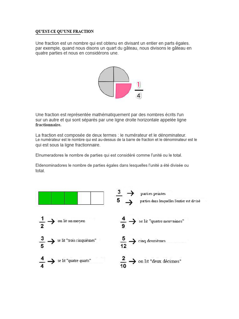 Comprendre les fractions en maths | PDF | Nombre | Mathématiques discrètes