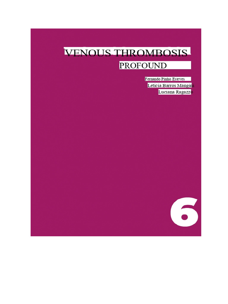 Deep Venous Thrombosis (Book Chapter) | PDF