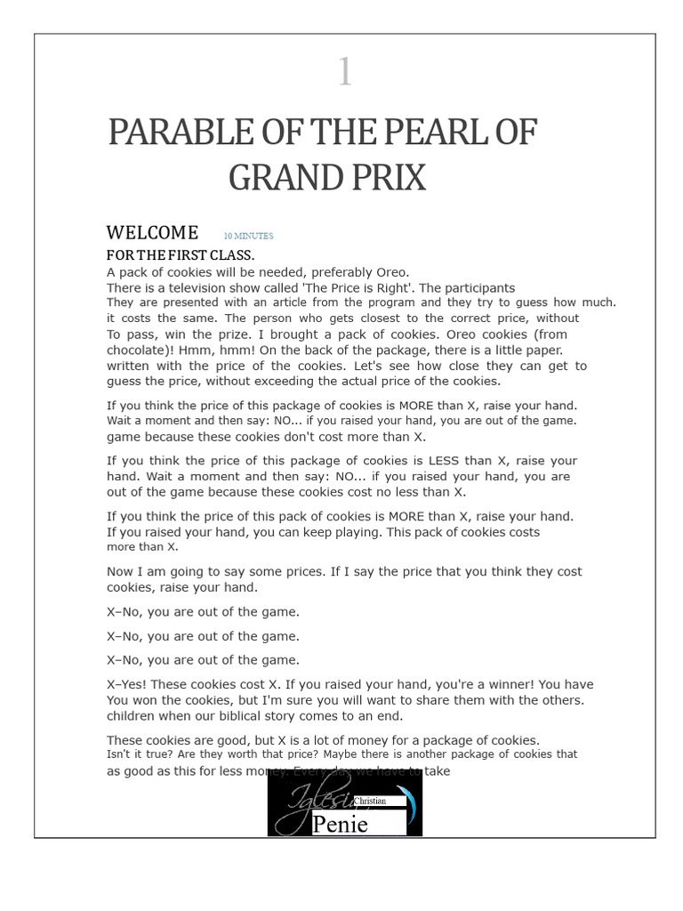 Lesson on the Pearl of Great Price | PDF | Jesus | Salvation