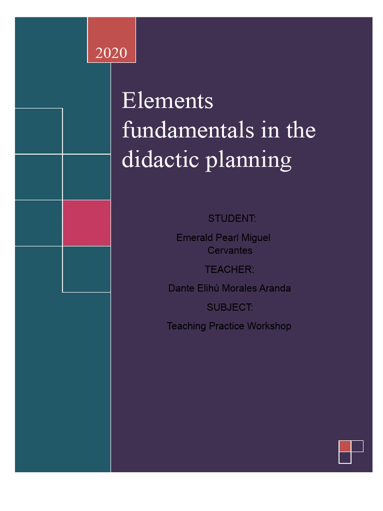 Didactic Planning Fundamentals Guide | PDF | Teachers | Educational ...