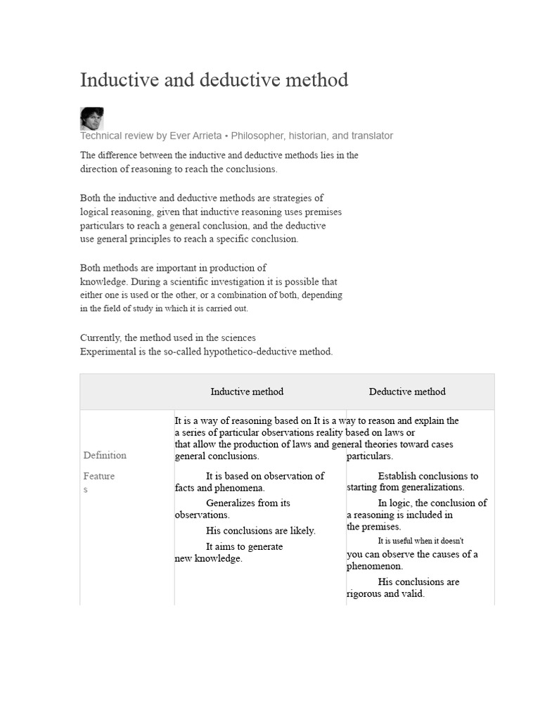 Inductive and Deductive Method | PDF | Scientific Method | Deductive Reasoning