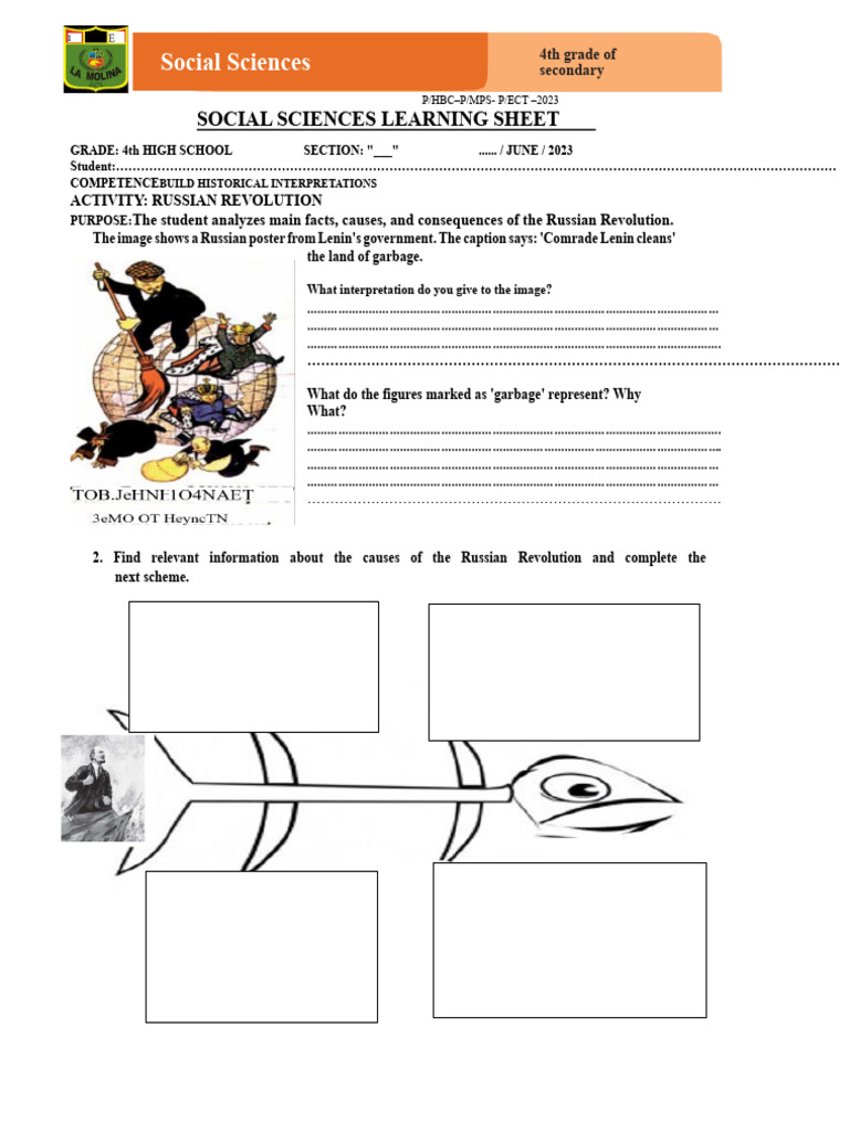 CCSS Sheet 20 4° Russian Revolution | PDF | Collectivism | Socialism