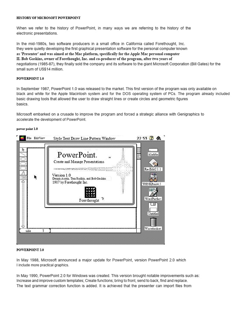 History of Microsoft PowerPoint | PDF | Microsoft Power Point | Microsoft Office
