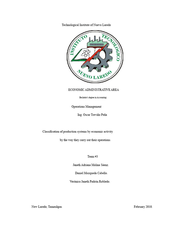 Production Systems Classification Guide | PDF | Capital (Economics ...