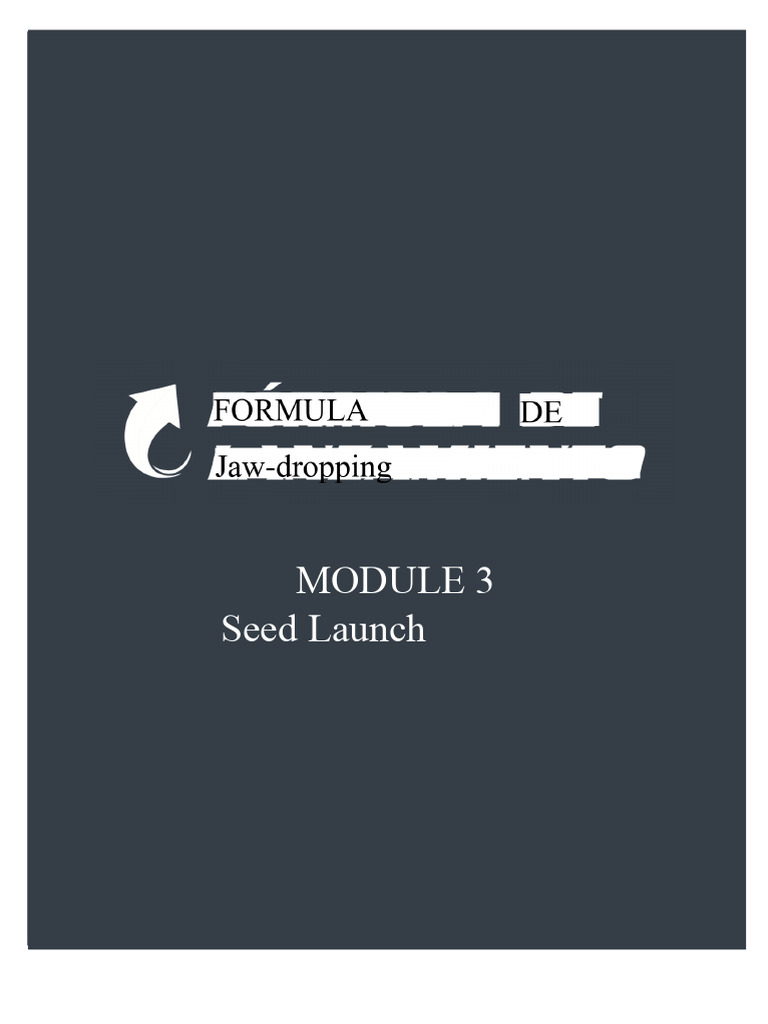 Manual Module 3 Seed Launch | PDF | Intention | Taxes