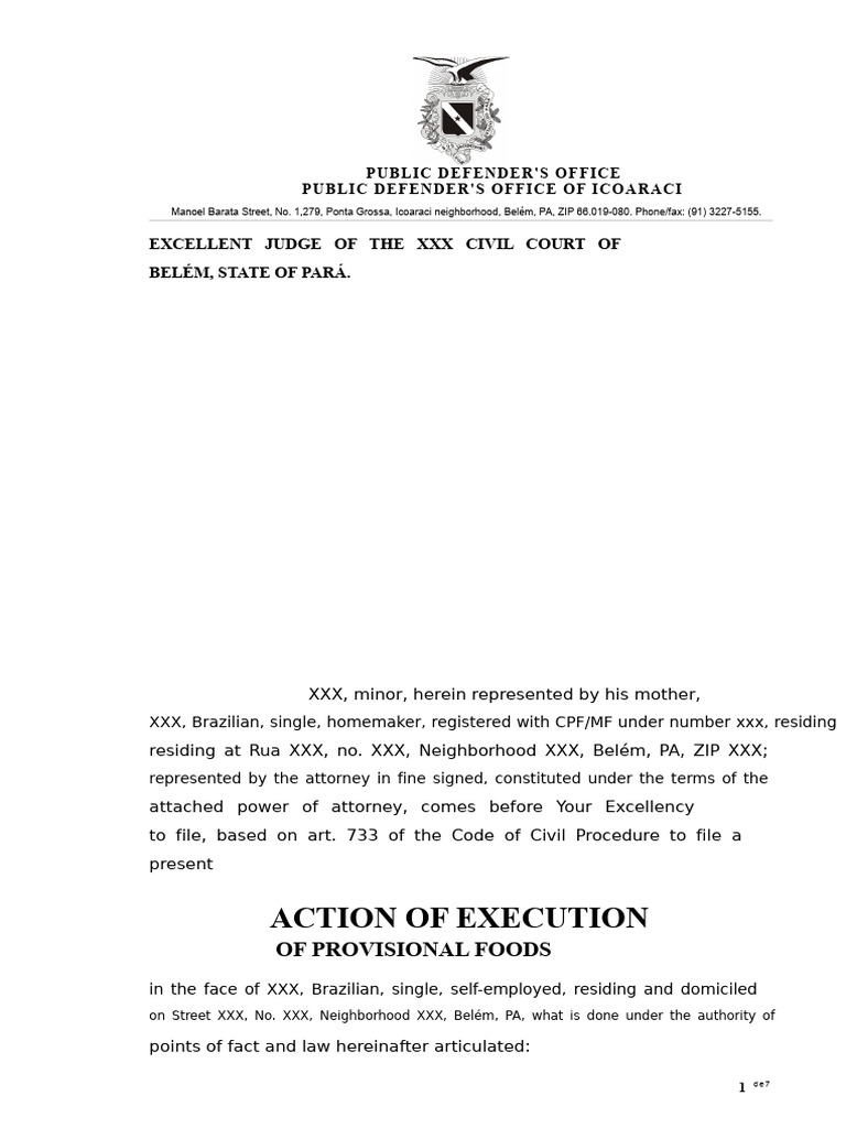 Action For The Enforcement of Provisional Alimony | PDF | Legal Aid ...