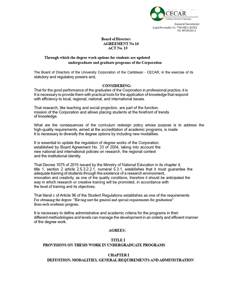 Updated Degree Work Options for Students | PDF | Academic Degree ...