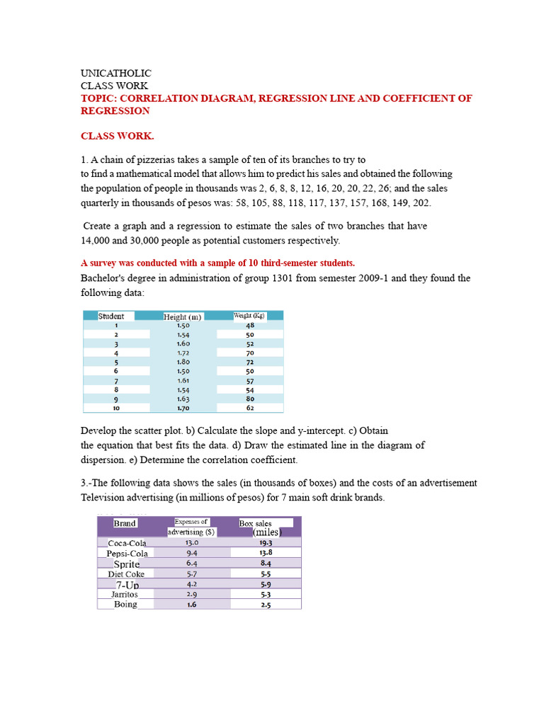 Linear Regression Analysis Workshop | PDF | Linear Regression | Scatter Plot