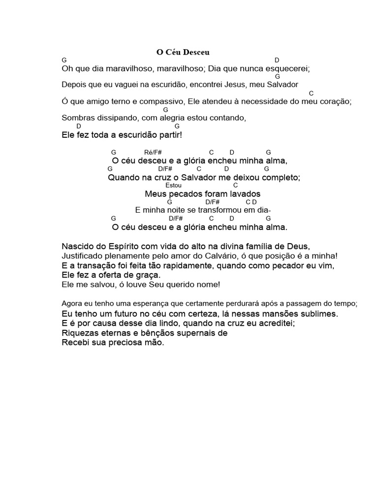 O Céu Desceu Pdf